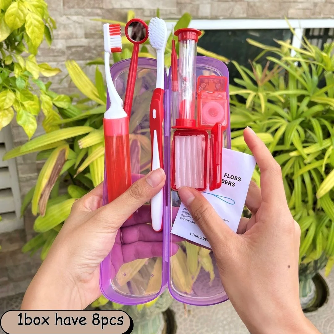 Dental Orthodontic brace Hygiene Clean Care Tooth Brush Kits by Aurora